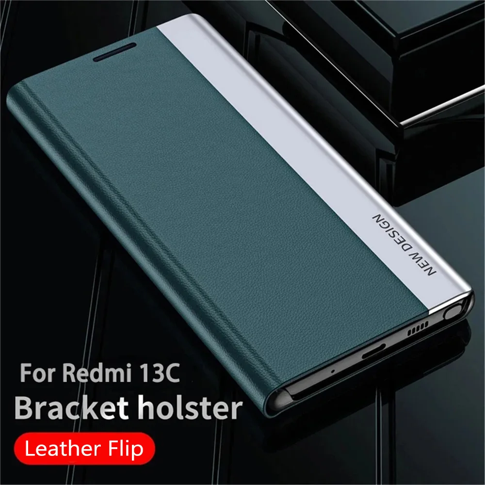 Premium Stand Flip Leather Phone Case with Plating Full Coverage for ...