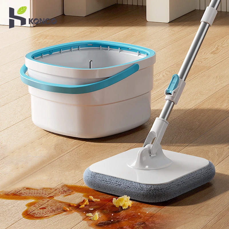 Flatbed-Spin-Mop-and-Bucket-Set-Clean-Water-Sewage-Separation-Mop-Hands ...