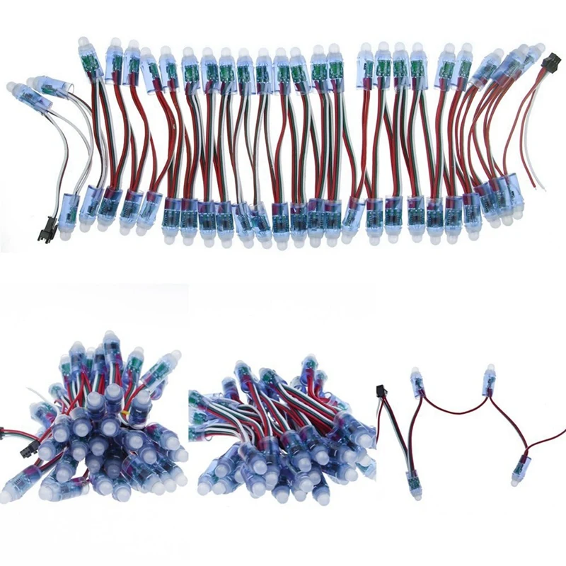 풀 컬러 LED 픽셀 조명 모듈, DC 5V IP68 방수 RGB 2811 1903 IC 디지털 LED 크리스마스 조명, 500 ...