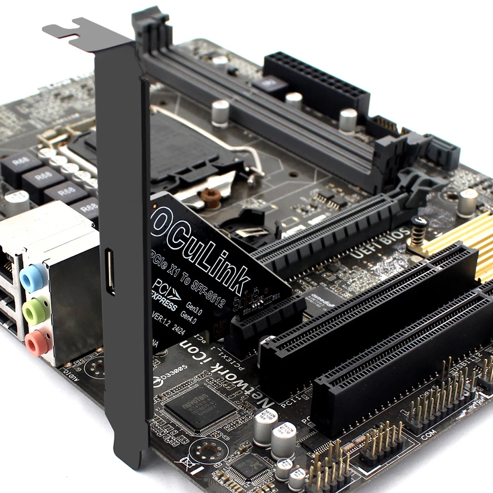 PCIe To SFF 8611&8612 Adapter Card PCIe 4.0X4/X1 To Oculink Adapter ...