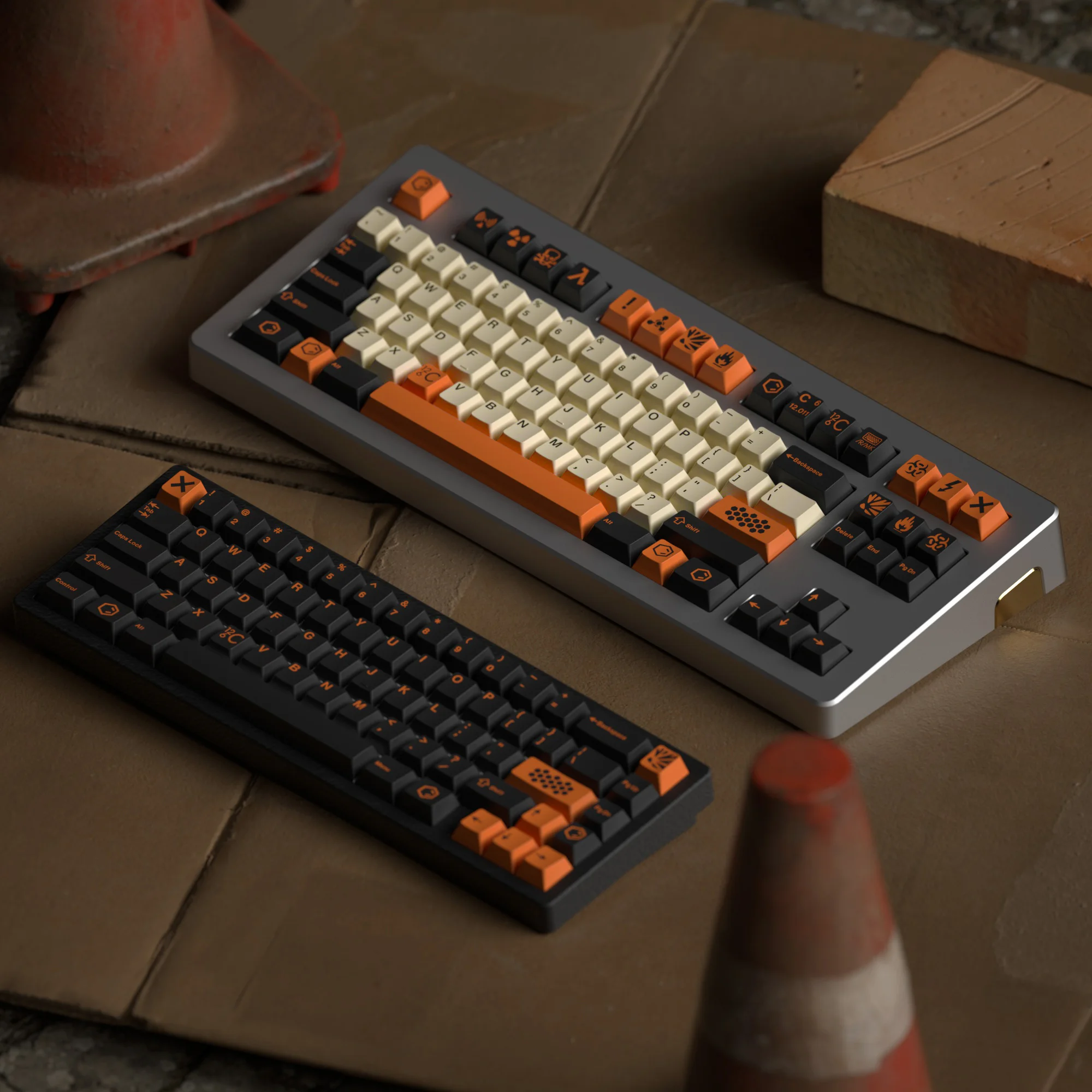 GMK 카본 키캡 PBT 염료 승화 키캡, 체리 프로필 키캡, 64 68 75 84 980 87 Filco104 기계식 키보드용 ...