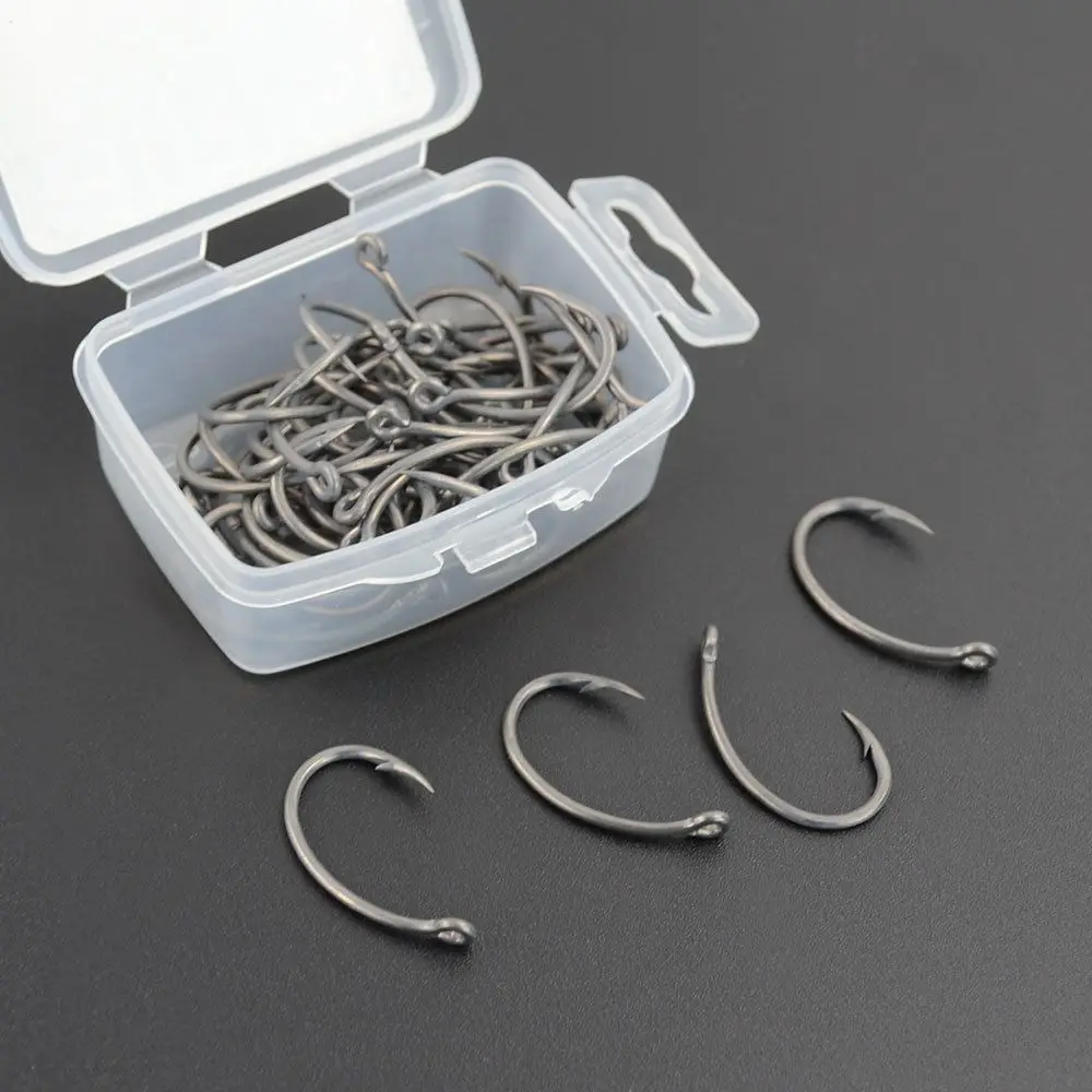 50pcs-Coating-High-Carbon-Stainless-Steel-Barbed-hooks-Carp-Fishing-Hooks-Pack-with-Retail ...