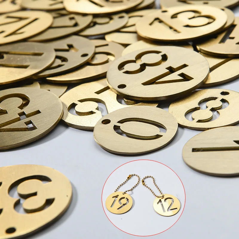 10PCS-Set-Brass-Number-Plates-Number-Hangtags-Labels-Mark-Signs-Metal ...