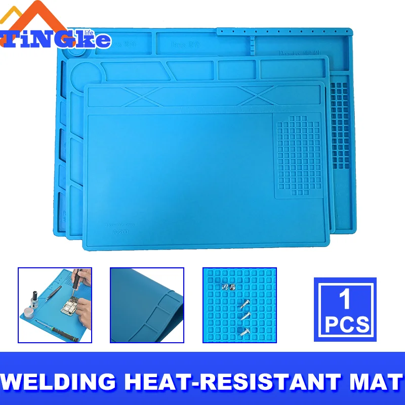 Welding-Mat-Heat-Insulation-Working-Pad-Silicone-Soldering-Mat ...