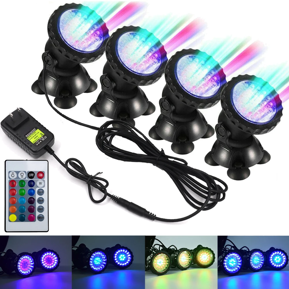 LED Underwater Light IP68 Waterproof RGB Aquarium Lamp Fountain Pond ...