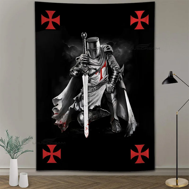 Medieval-Knights-Templar-Patterns-Tapestry-Wall-Hanging-Cloth ...