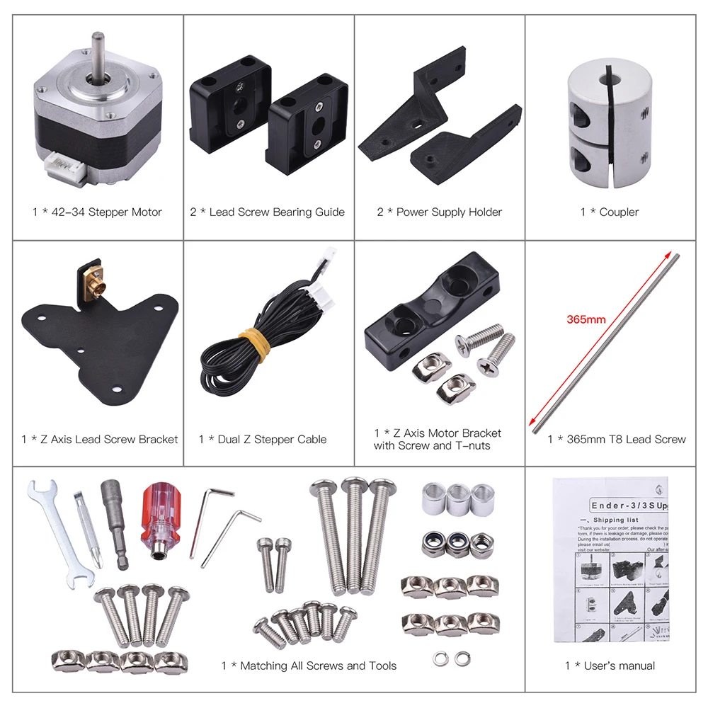 HICTOP Ender Dual Z-axis Upgrade Kit With Lead Screw And, 59% OFF