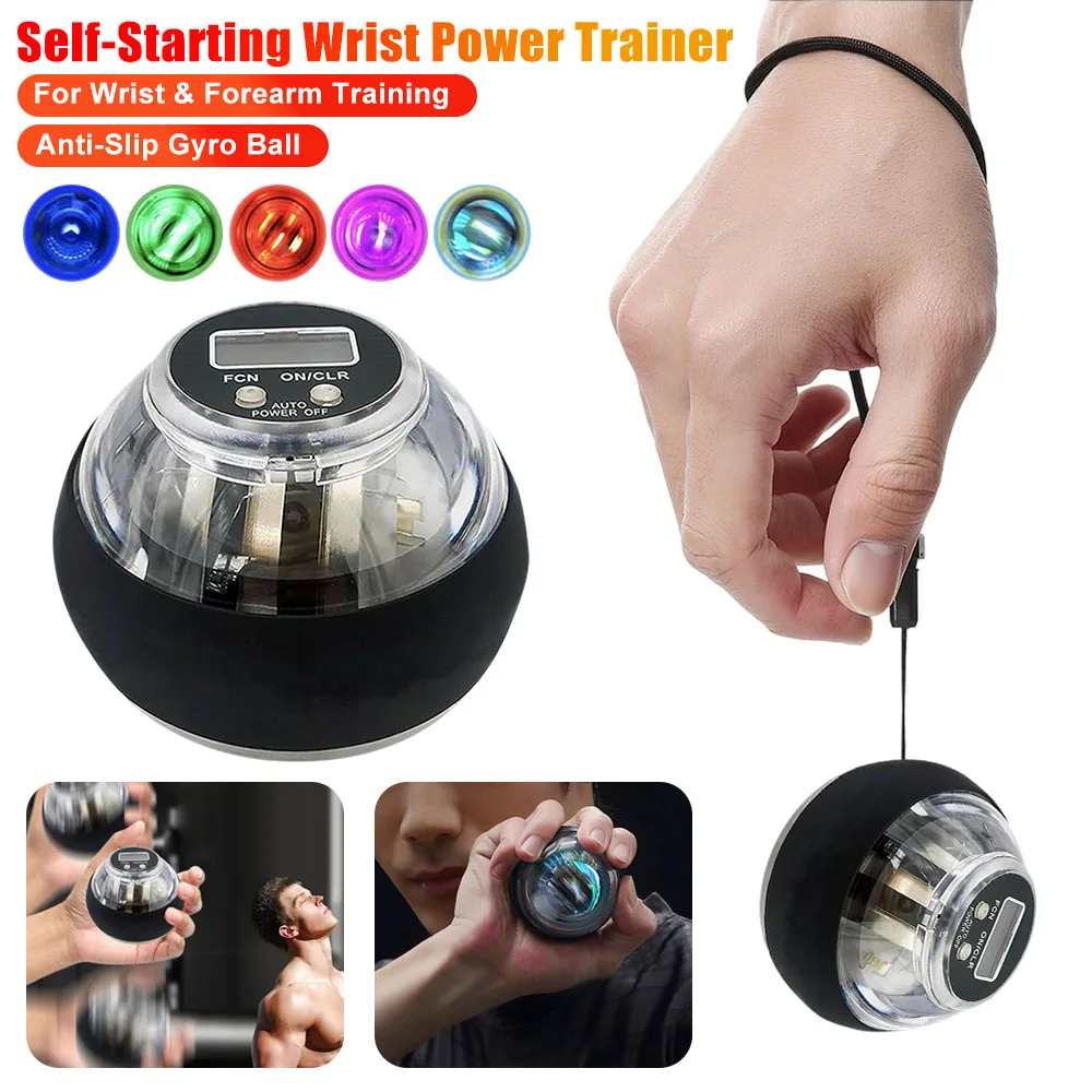 Self-Starting Wrist Power Trainer Ball Forearm Gyro Balls Exerciser ...