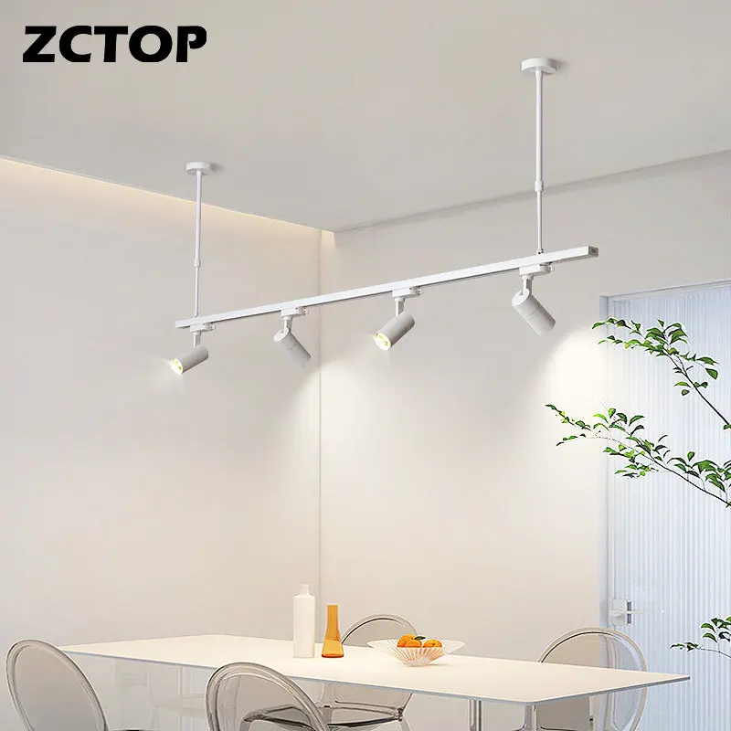 Led-Track-Light-Pendant-Lamps-Adjustable-Black-White-Spot-Light-Track ...