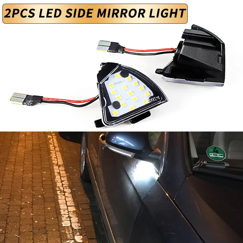 2PCS LED Side Mirror Lights Canbus For VW Eos 06-up Rabbit 05-09 Golf 5 ...