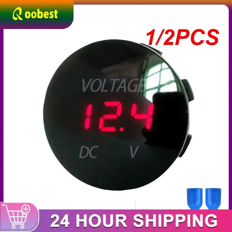 1-2PCS-12V-24V-Mini-Digital-Voltage-Car-Motorcycle-LED-Meter-Battery ...