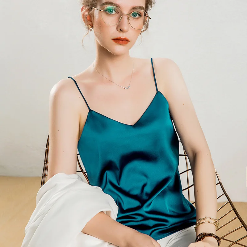S-3XL-Silk-Camisoles-Summer-Tops-Women-Office-Ladies-Inner-Clothing-for ...