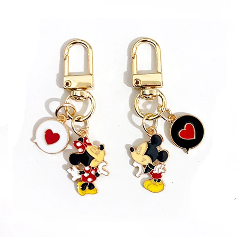 2pcs Mickey Mouse Metal Keychain, Minnie Mouse, Kawaii Bag Pendant ...