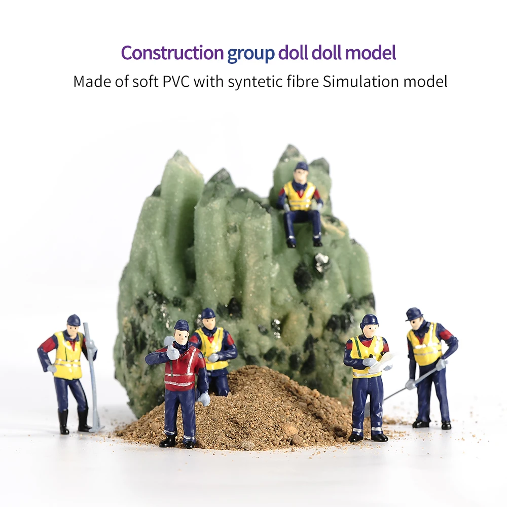 1-50-Scale-Site-Scene-accessories-6pcs-Grey-workers-Fit-Construction ...