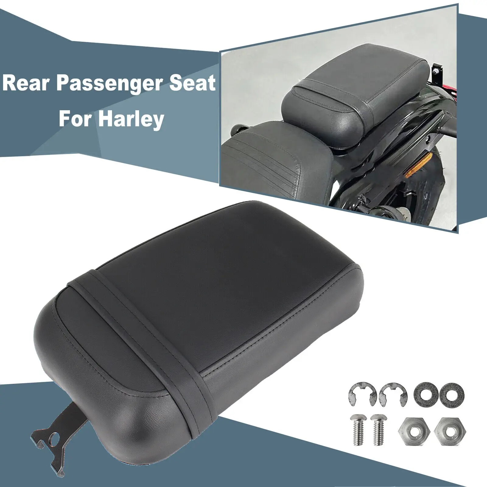 1 Set Black Rear Passenger Seat For Harley Nightster 975 RH 975 ...