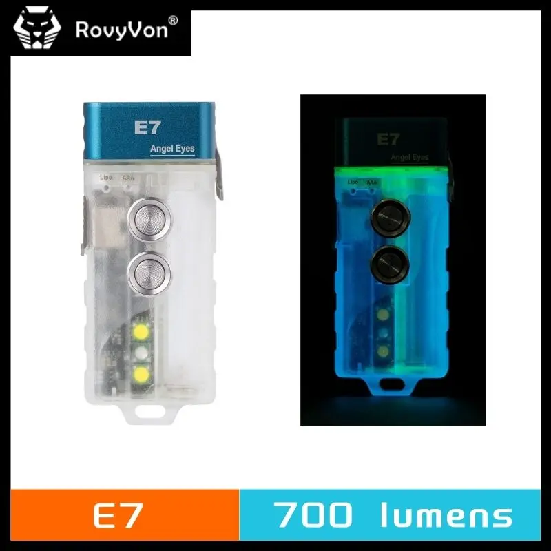 RovyVon-E7-Hybrid-Battery-EDC-Flashlight-700-Lumens-Rechargeable-with ...