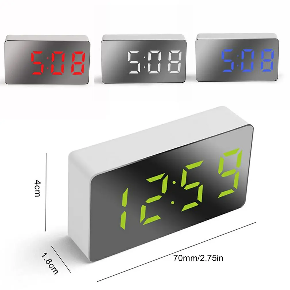 Mirror-Table-Clock-Multifunctional-Digital-Alarm-Snooze-Display-Time ...
