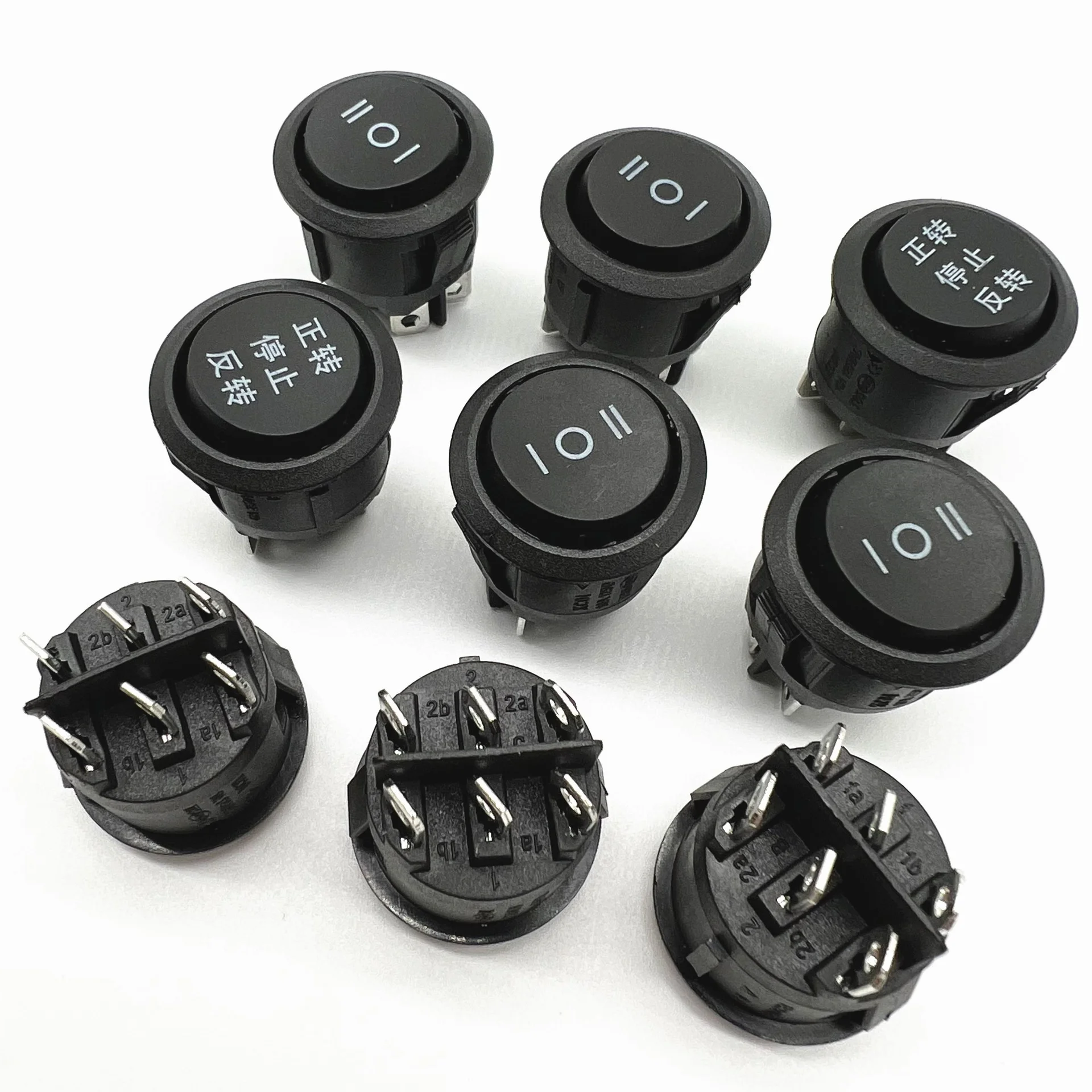KCD1-23mm-Diameter-Round-Rocker-Switches-6-PIN-ON-OFF-ON-3-Position ...