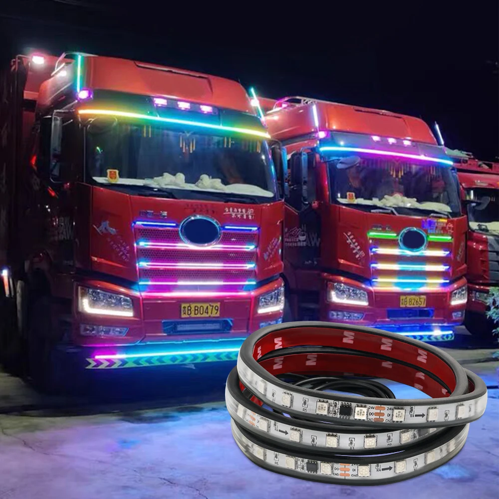 24V-LED-Truck-Light-Strips-RGB-Running-Streamer-DRL-Brake-Warning ...