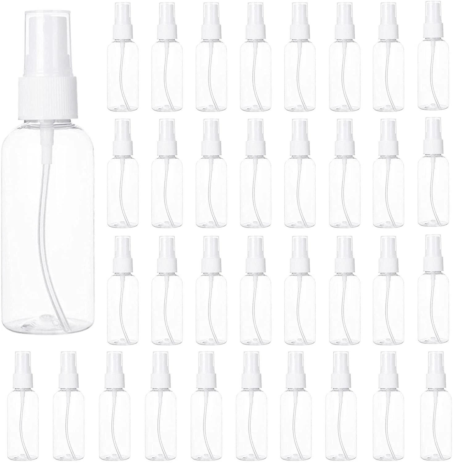 10pcs 30ml 50ml 100ml Spray Bottle Mist Sprayer Clear Fine Empty Travel Reusable Liquid Water ...