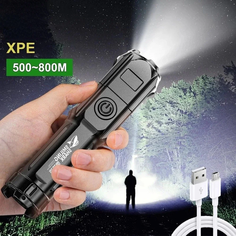 Super-Bright-Mini-Portable-Flashlight-USB-Rechargeable-Multi-function ...
