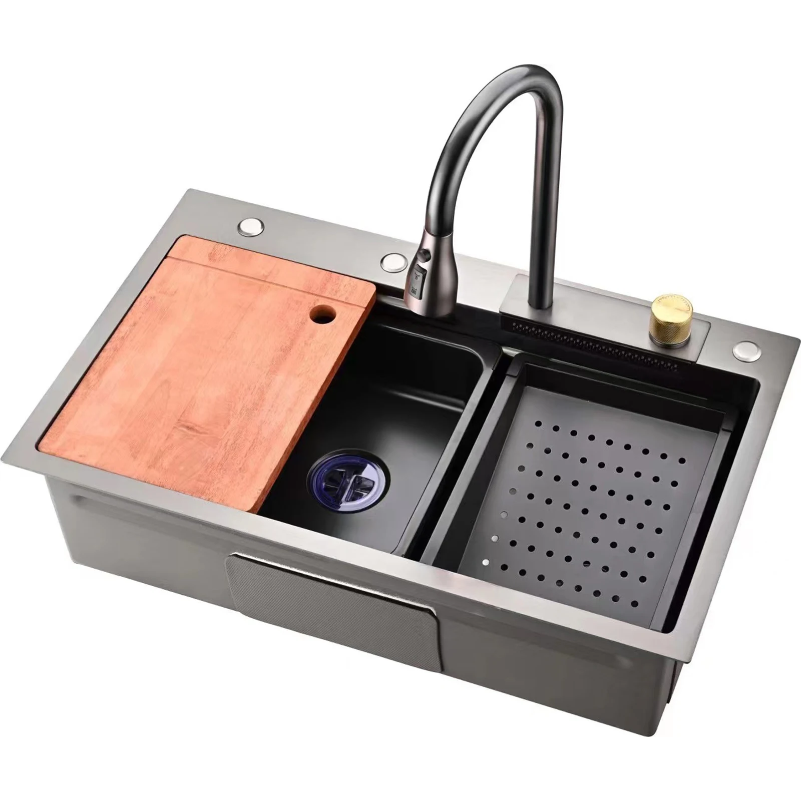 Complete-Whole-Set-Waterfall-Kitchen-Sink-Stainless-Steel-Sinks-Big ...