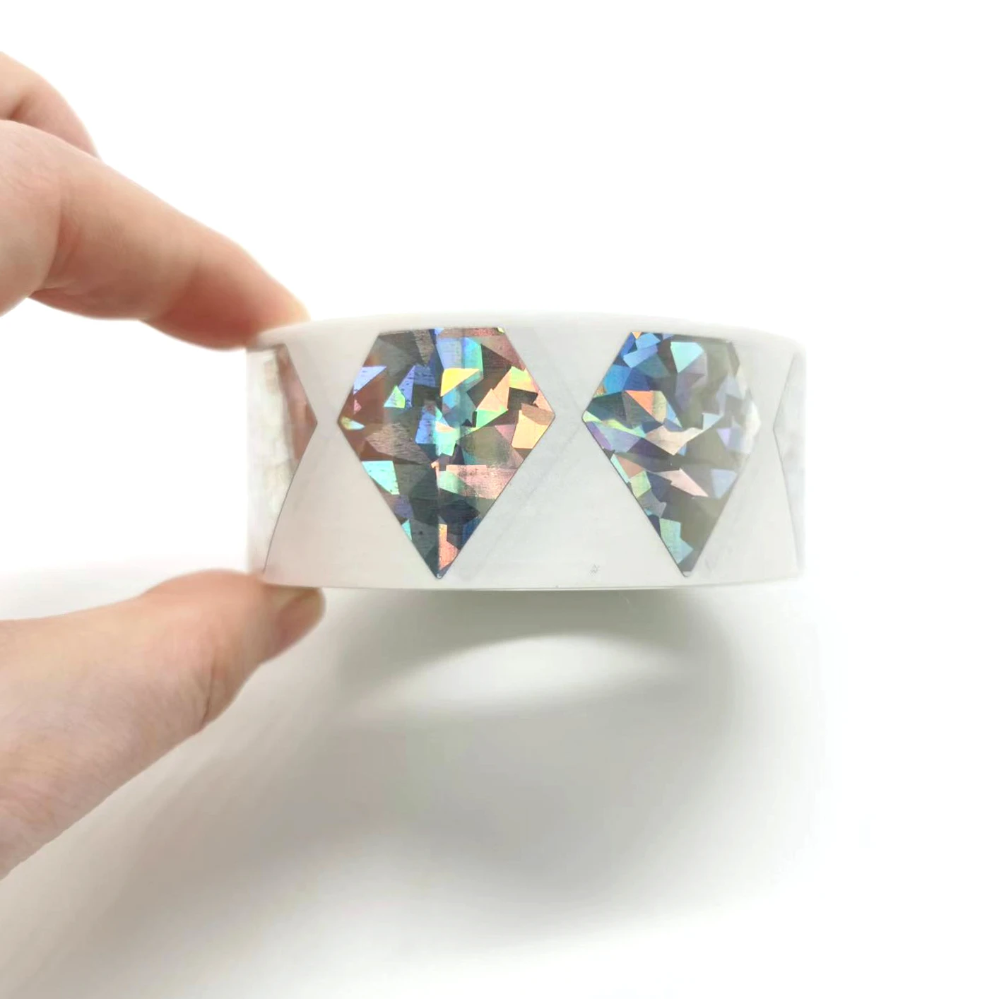 500pcs 25*29mm laser diamond shape Scratch Off Stickers DIY Games ...