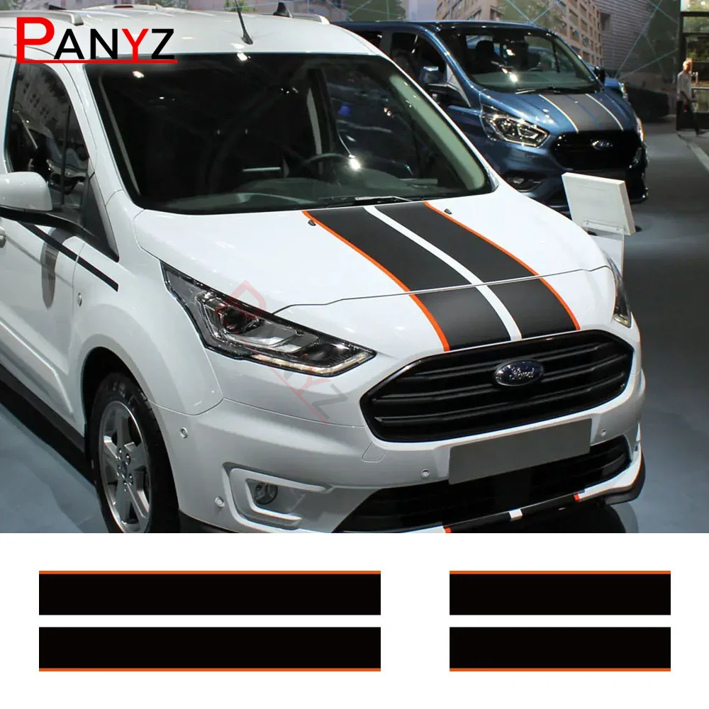 4Pcs-Lot-Car-Hood-Rear-Door-Stickers-For-Ford-Transit-Connect-Tuning ...