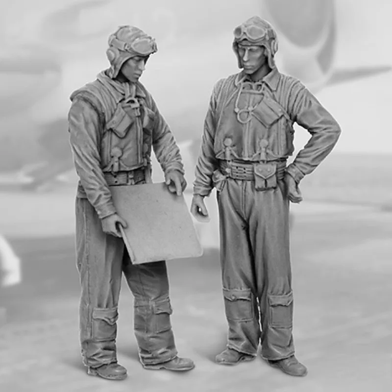 1-32-Die-Cast-Resin-Figure-Model-Assembly-Kit-US-NAVY-pilots-1940-45 ...