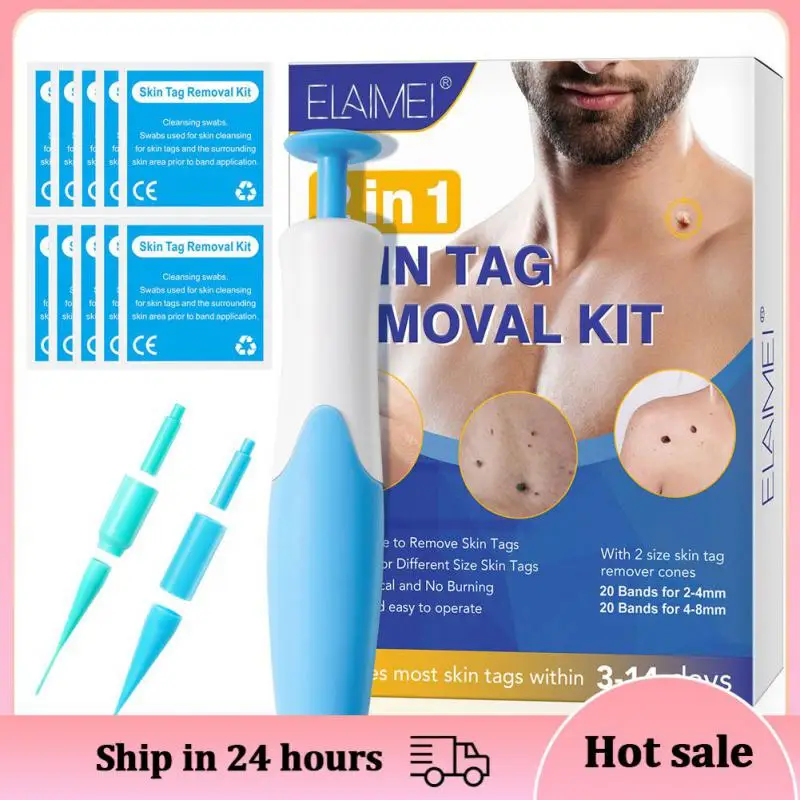 2 In1 Painless Auto Skin Tag Mole Wart Removal Kit Cleaning Tools Face ...