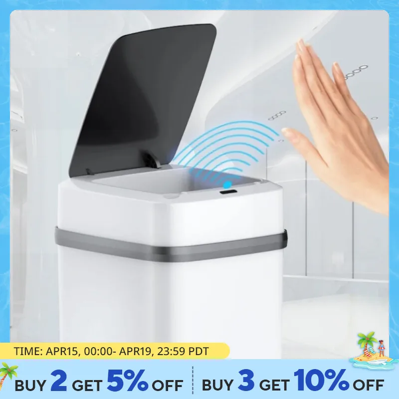 Kitchen-Trash-Bin-13L-Bathroom-Touch-Trash-Can-In-The-Toilet-Smart ...