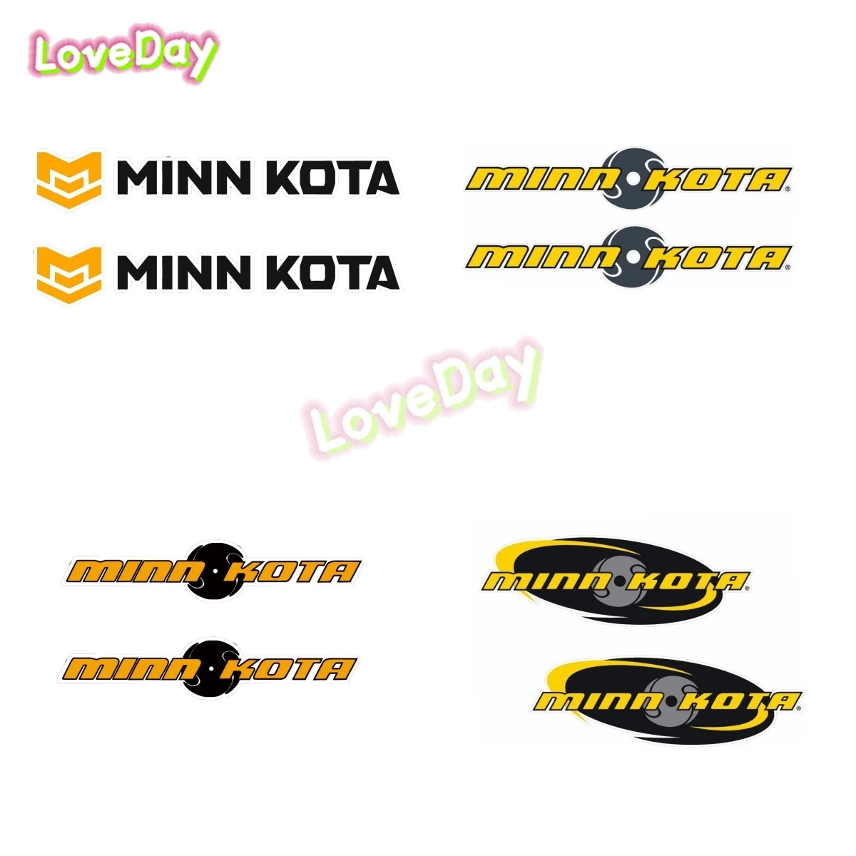 2Pcs MINN KOTA Sticker Decal Vinyl Fishing Boats Gear Graphic Marine ...
