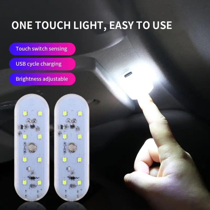8-LED-Car-Decorative-Light-Touch-Light-Wireless-Car-Ceiling-Lamp ...
