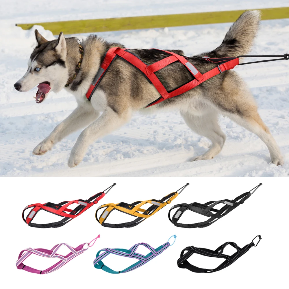 Reflective-Dog-Sled-Harness-Pet-Weight-Pulling-Sledding-Harness-For ...
