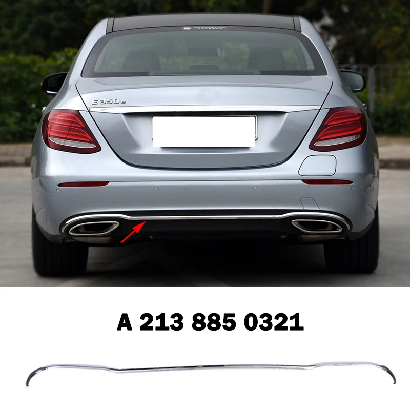 A2138850321 Rear Bumper Chrome Plating Chromium Chromed Trim Spoiler ...