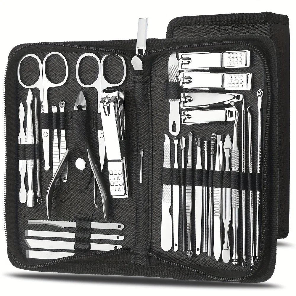 32pcs Manicure Tool Set, Cuticle Nippers And Cutter Kit, Professional ...