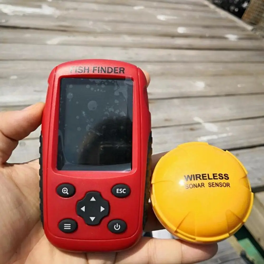 Recarreg-vel-Wireless-Fish-Finder-Echo-Sounder-Alarm-Fishing-200m-de ...