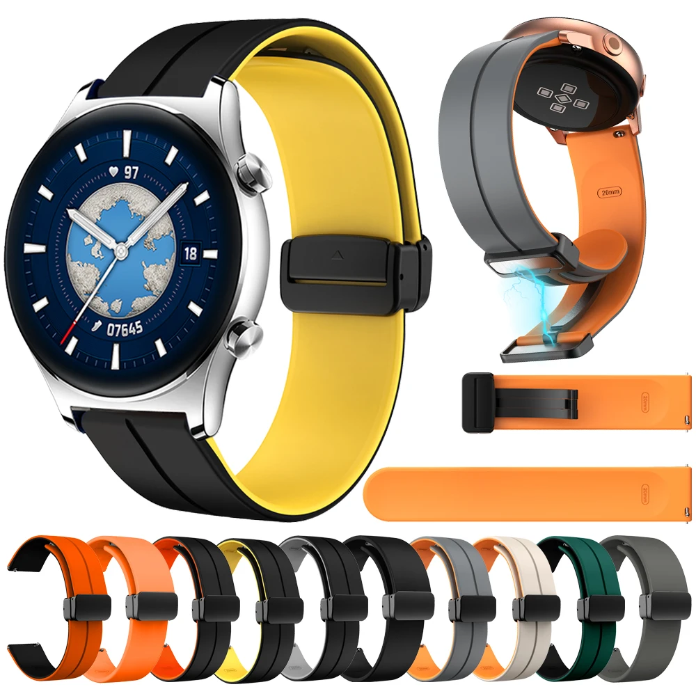 Magnetic-Buckle-correa-For-HONOR-Watch-GS-3-GS-Pro-Silicone-Watchband ...