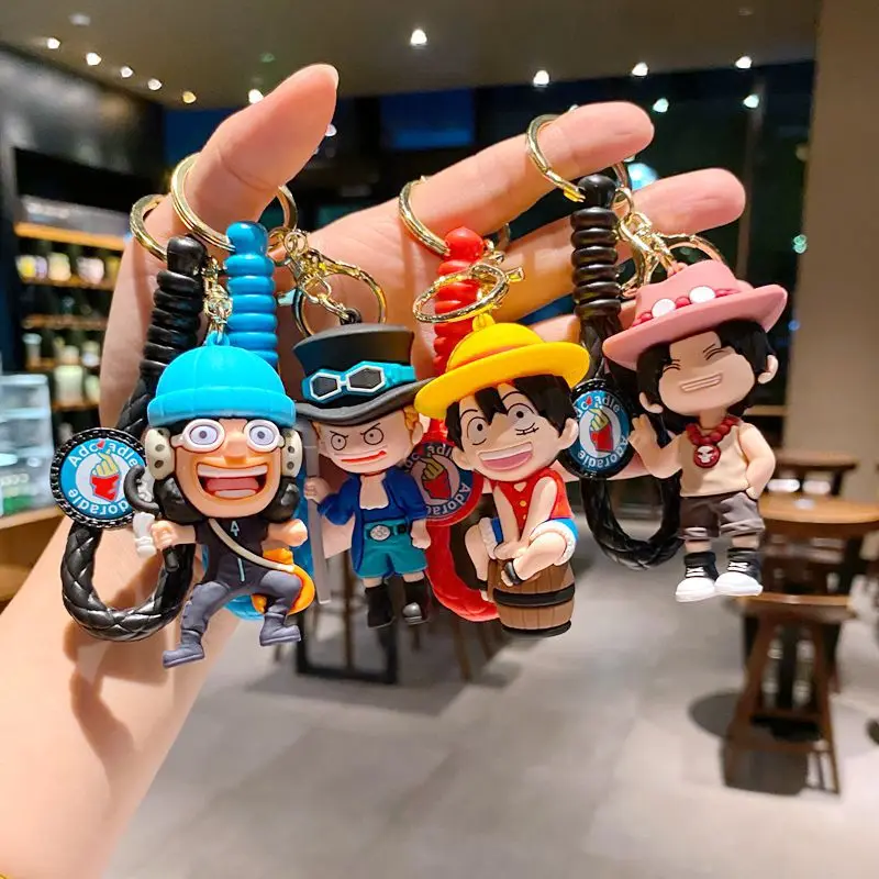 New-One-Piece-Keychain-Luffy-Zoro-Usopp-Nami-Skull-Anime-Action-Figures ...