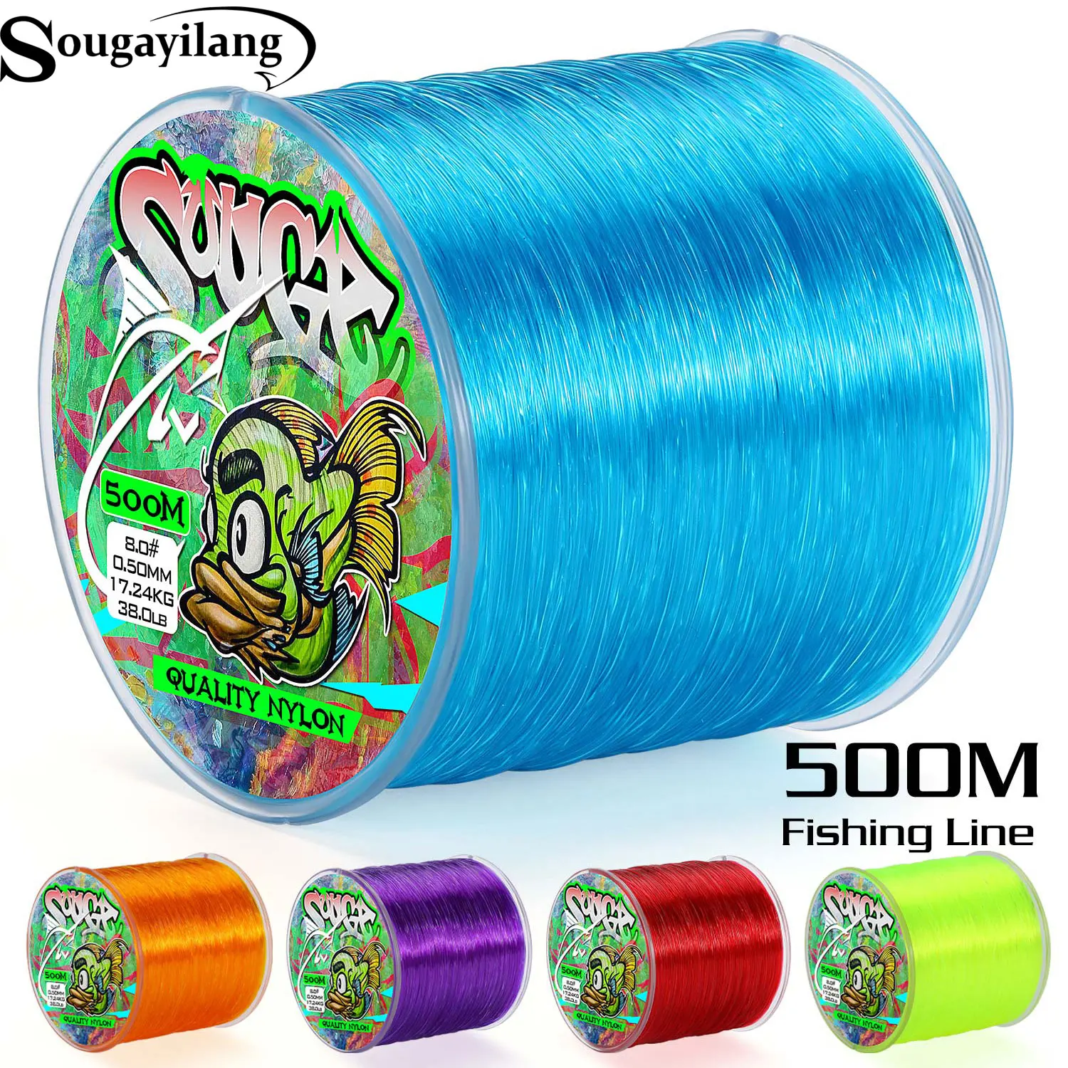 Sougayilang-500m-Nylon-Fishing-Line-Japanese-Super-Strong-Monofilament ...