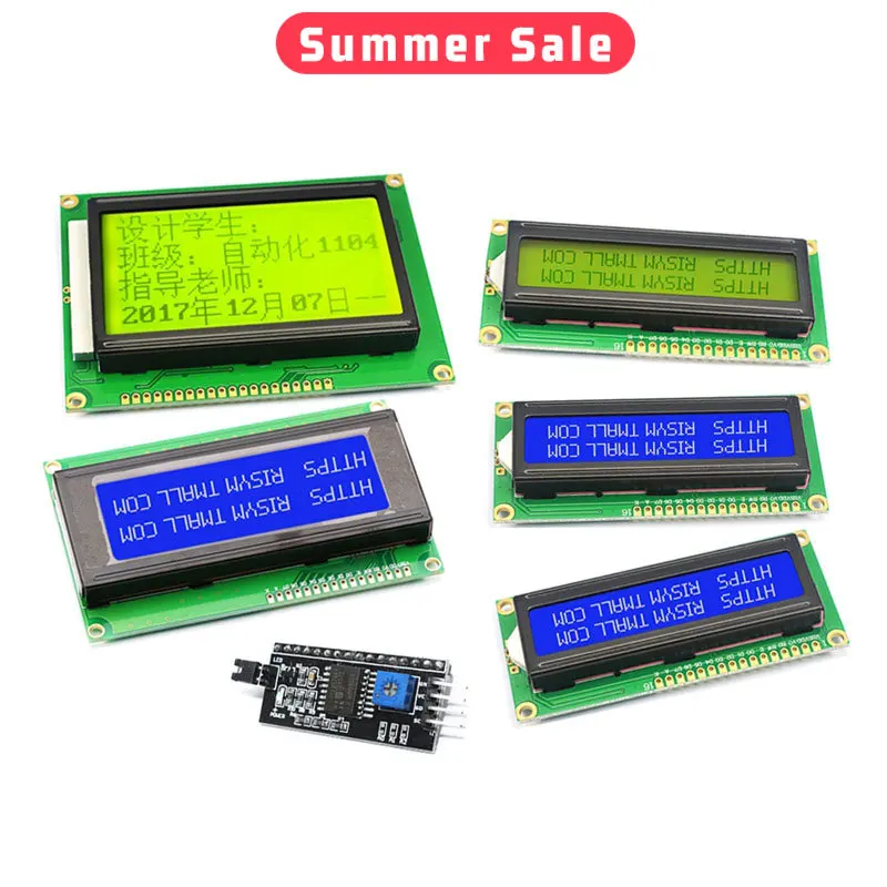 1pcs Lcd Module 16x2 Iic/i2c Pcf8574 Lcd1602 Display Screen ,character Lcd Blue/green Blacklight ...