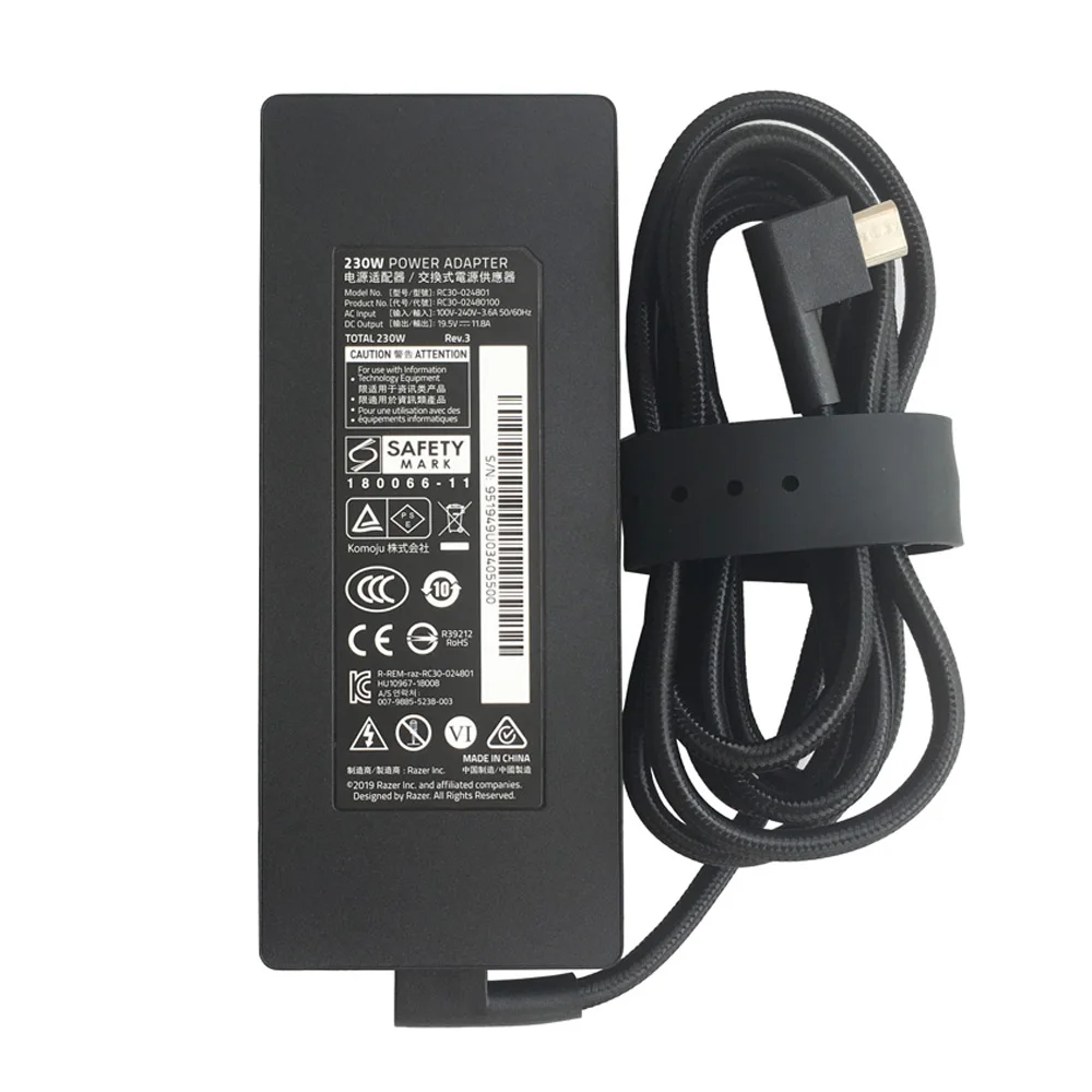 Genuine 230W Power Supply 19.5V 11.8A AC Adapter Charger For ‎Razer ...
