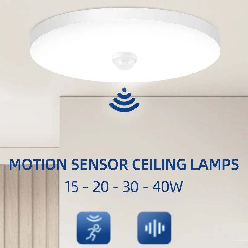 Led-Ceiling-Lamp-With-Motion-Sensor-110-220V-Human-Infrared-Smart-Room ...