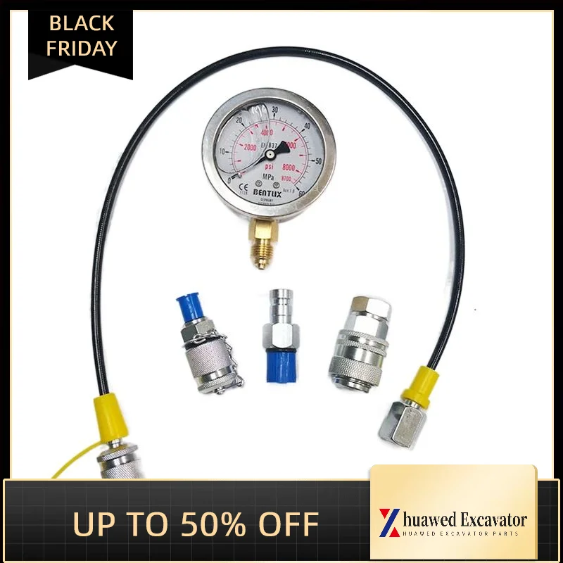 For-CAT-cats-Excavator-Quick-Connector-Pressure-Gauge-Pressure-Test ...