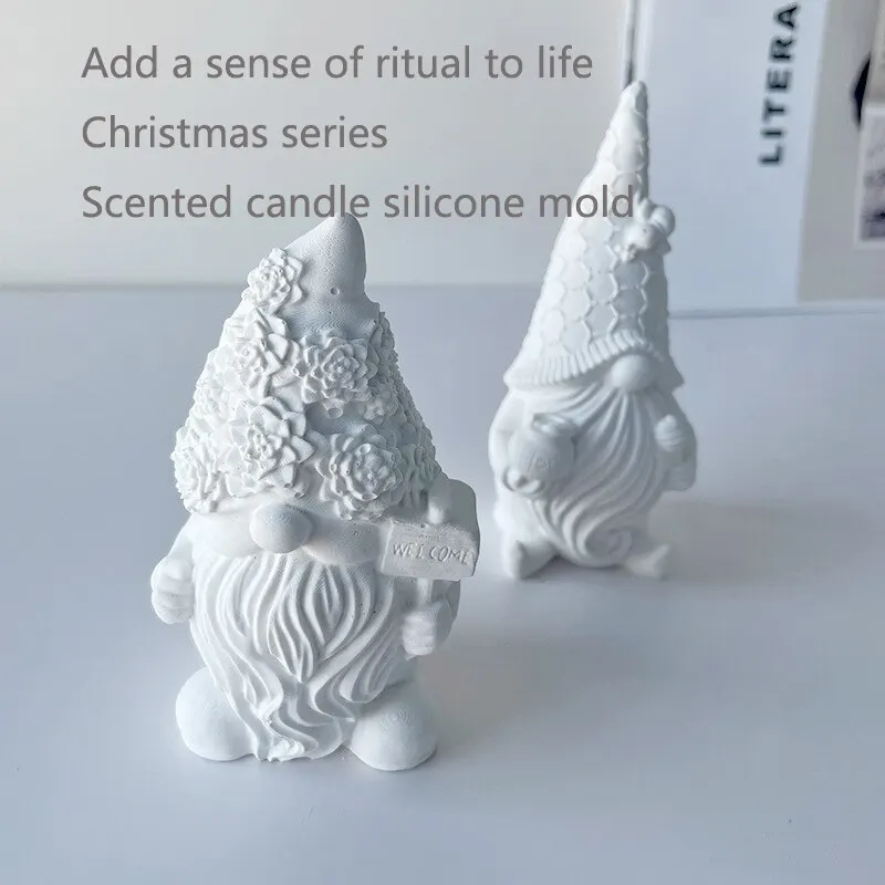 Faceless-Santa-Candle-Silicone-Mold-DIY-Aromatherapy-Handmade-Christmas ...