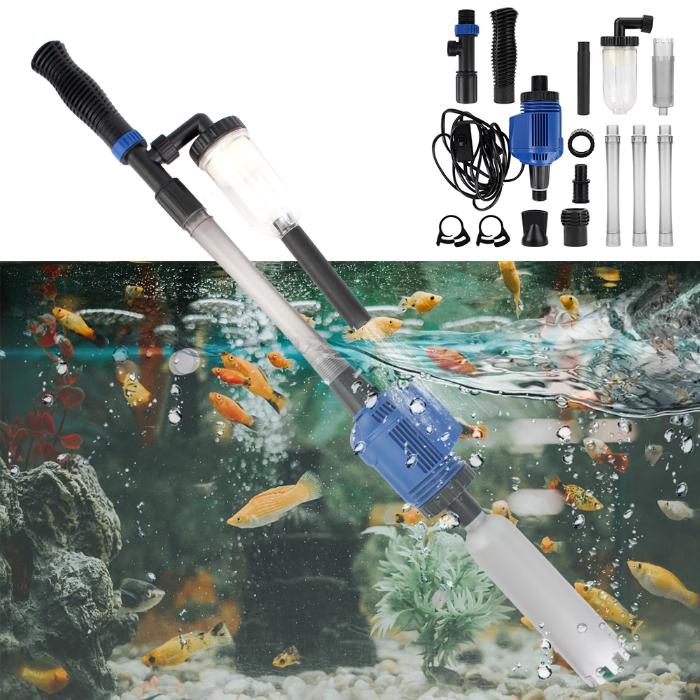 Electric-Siphon-Filter-Aquarium-Siphon-Operated-Cleaner-US-Plug-Vacuum ...