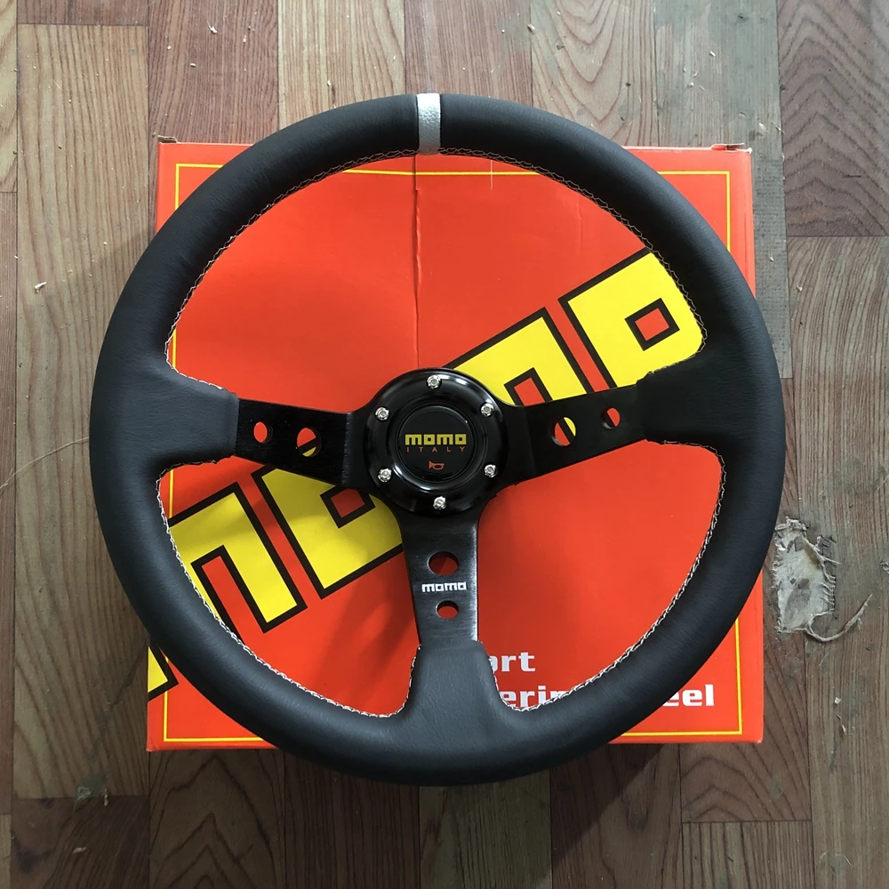 Deep Dish 350mm 14Inch Racing MOMO Steering Wheel Car Rally Real ...