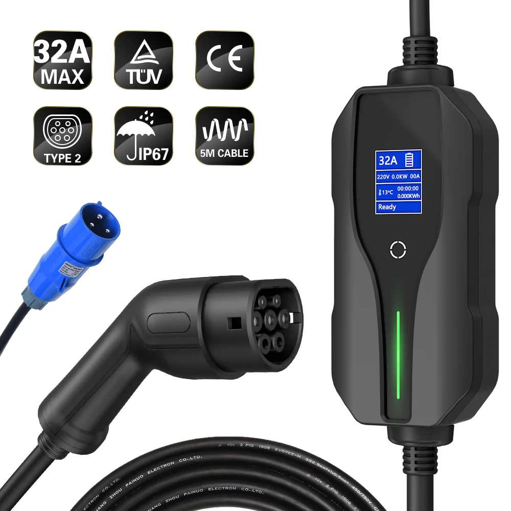 Teschev cargador rápido para coche eléctrico, estación de carga EV EVSE ...