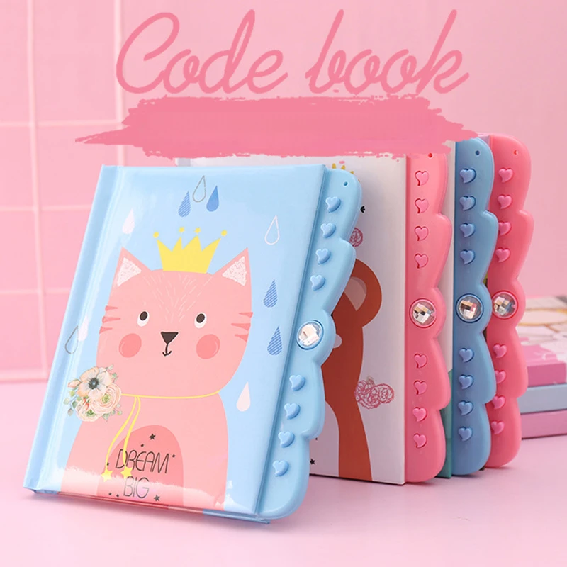 50-Pages-With-lock-password-diary-student-notebooks-cute-notepad-Korean ...