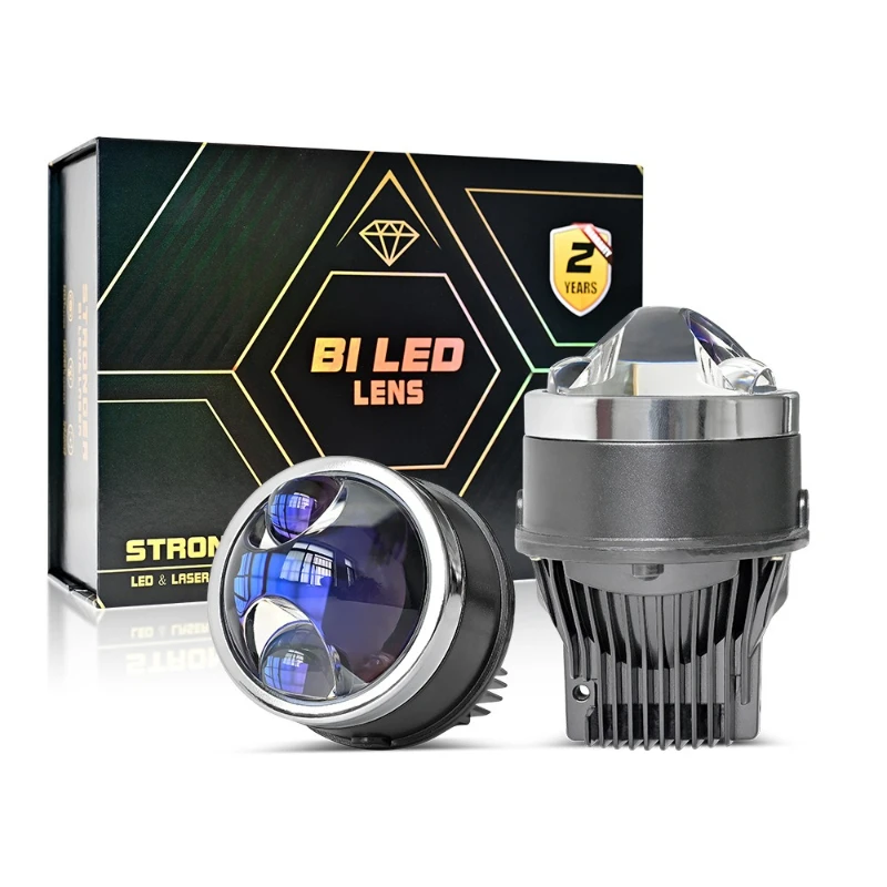 Car Accessories 3-Inch LED Lights Fog Lens 100W Laser-Effect Bi-Beam ...
